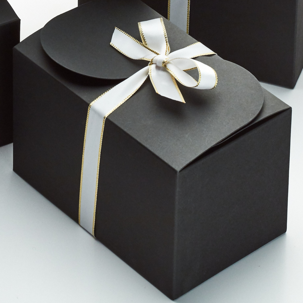 Black Kraft Treat Boxes with Ribbons (20 Pack)