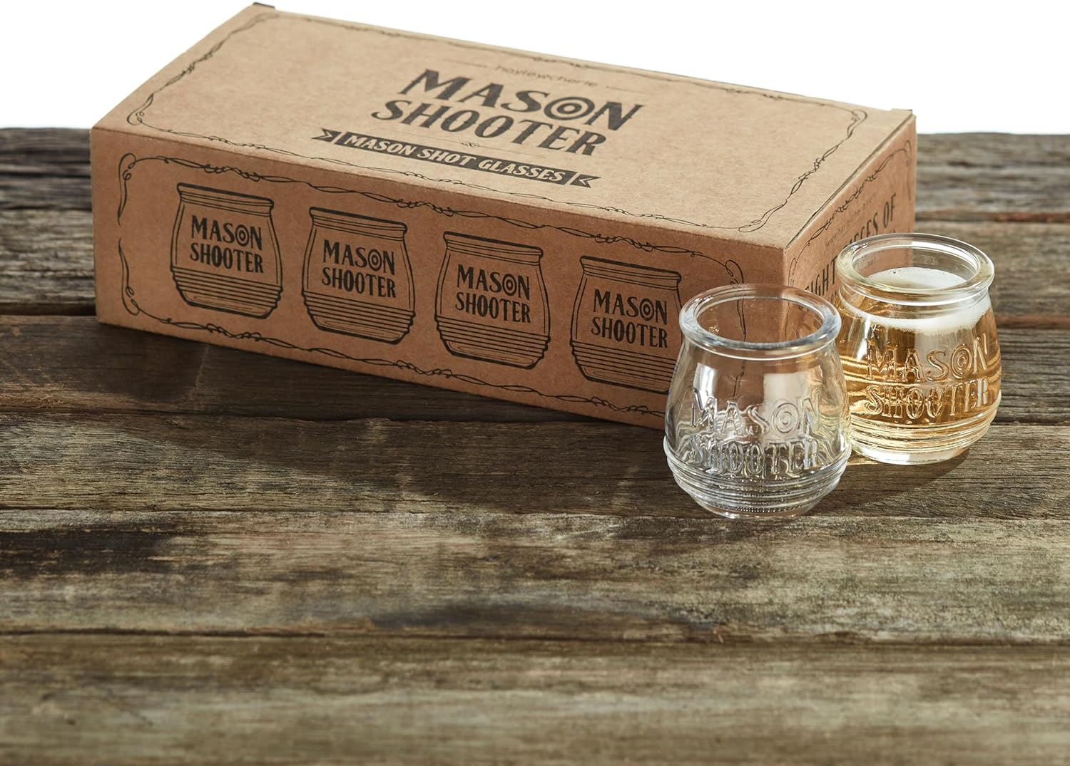 2oz Mason Shooter Shot Glasses (Set of 8)
