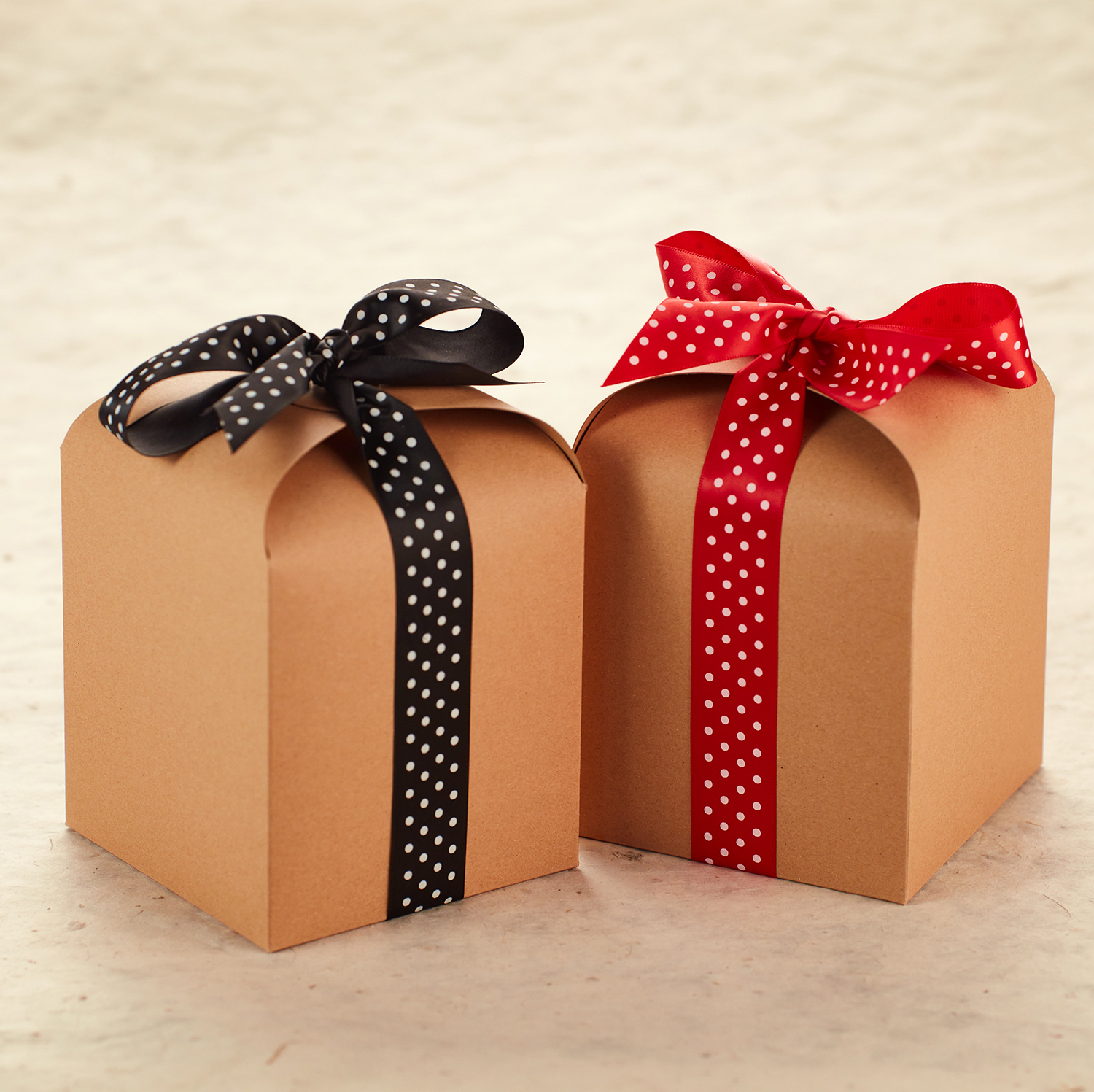 Brown Kraft Gift Treat Boxes with Ribbons (20 Pack) – 6 x 5 x 5 inches